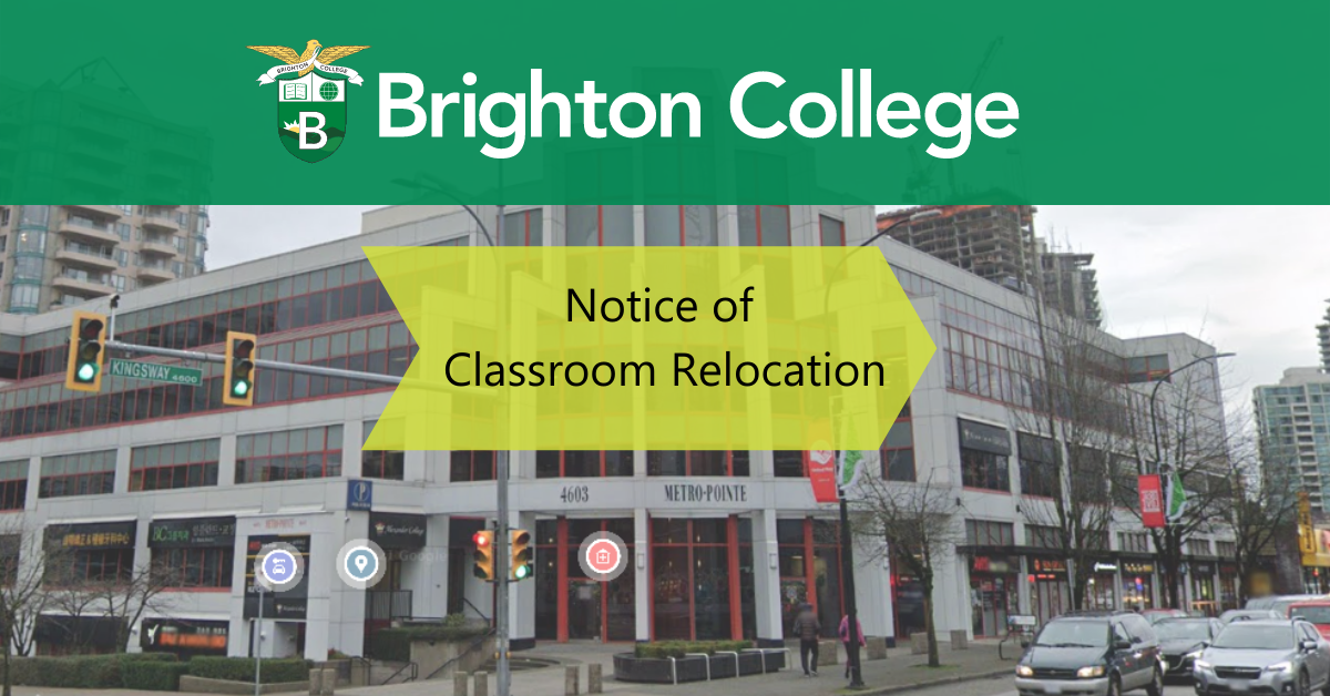 Notice of Classroom Relocation | Brighton College